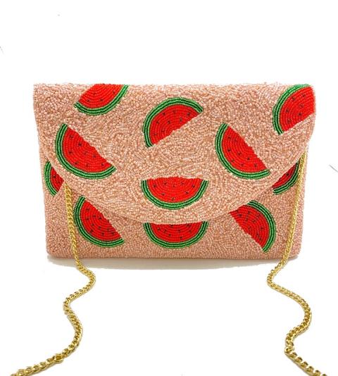 WATERMELON BEADED CLUTCH– SHOPGIRLS